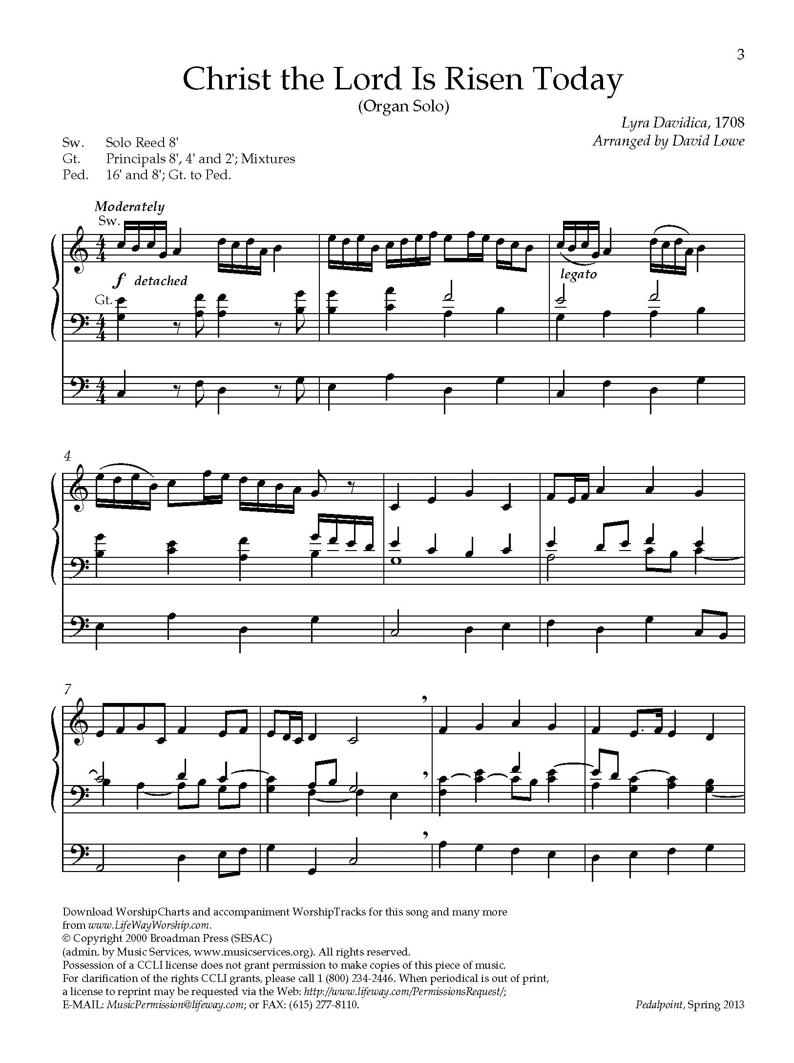 Christ the Lord Is Risen Today - Downloadable Keyboard Arrangement ...