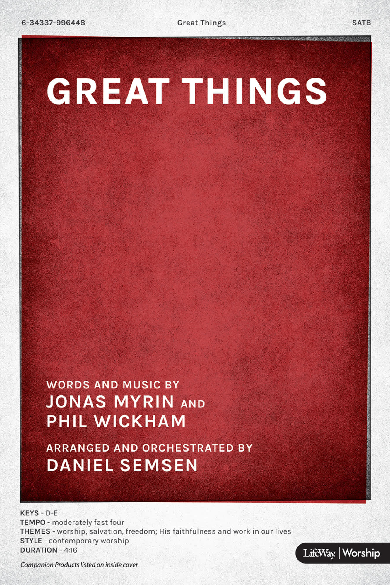 Great Things - Downloadable Stem Tracks | Lifeway