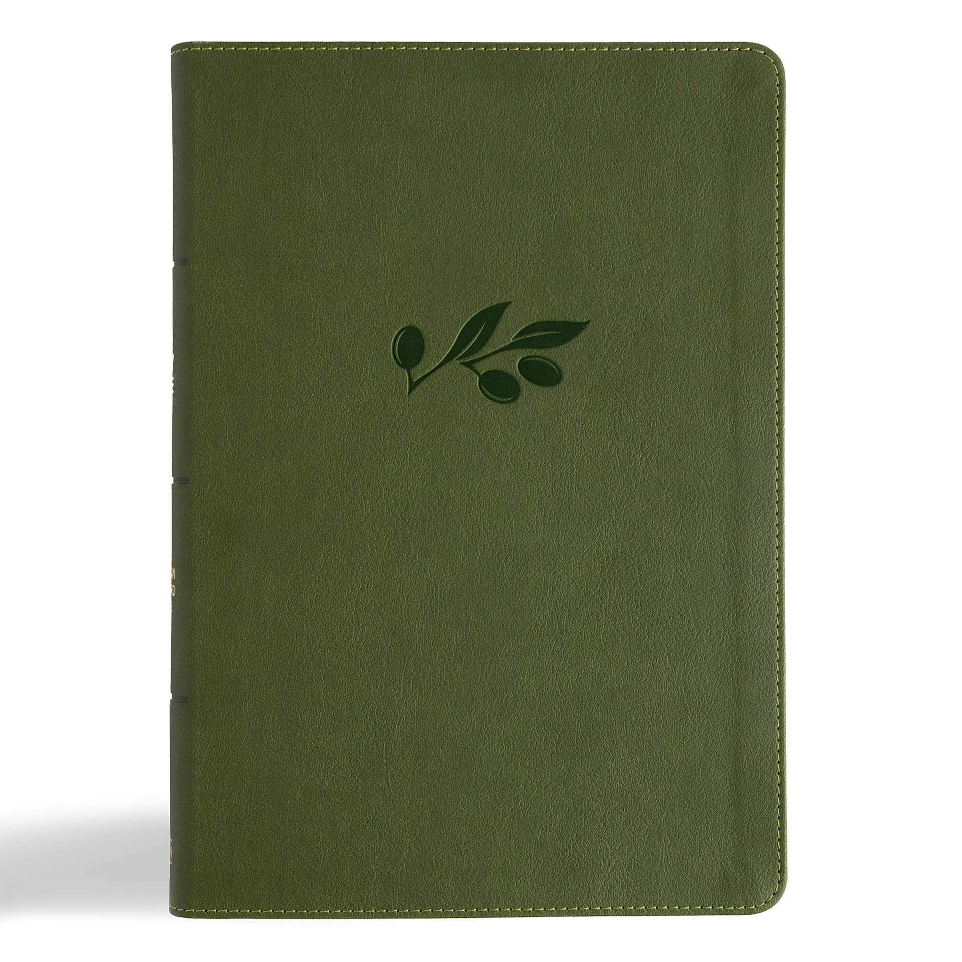 CSB Giant Print Single-Column Bible, Olive LeatherTouch | Lifeway