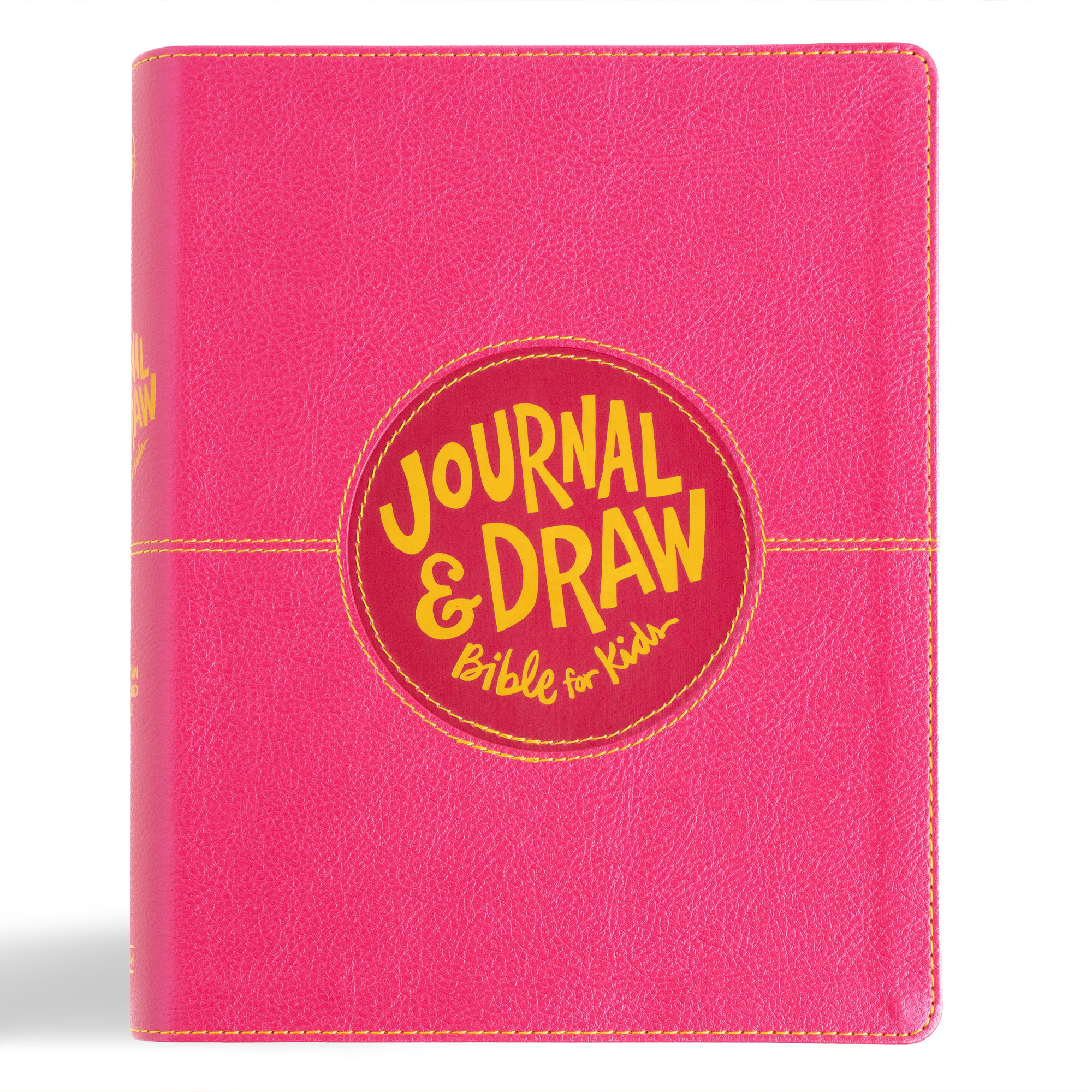 CSB Journal and Draw Bible for Kids, Pink LeatherTouch | Lifeway