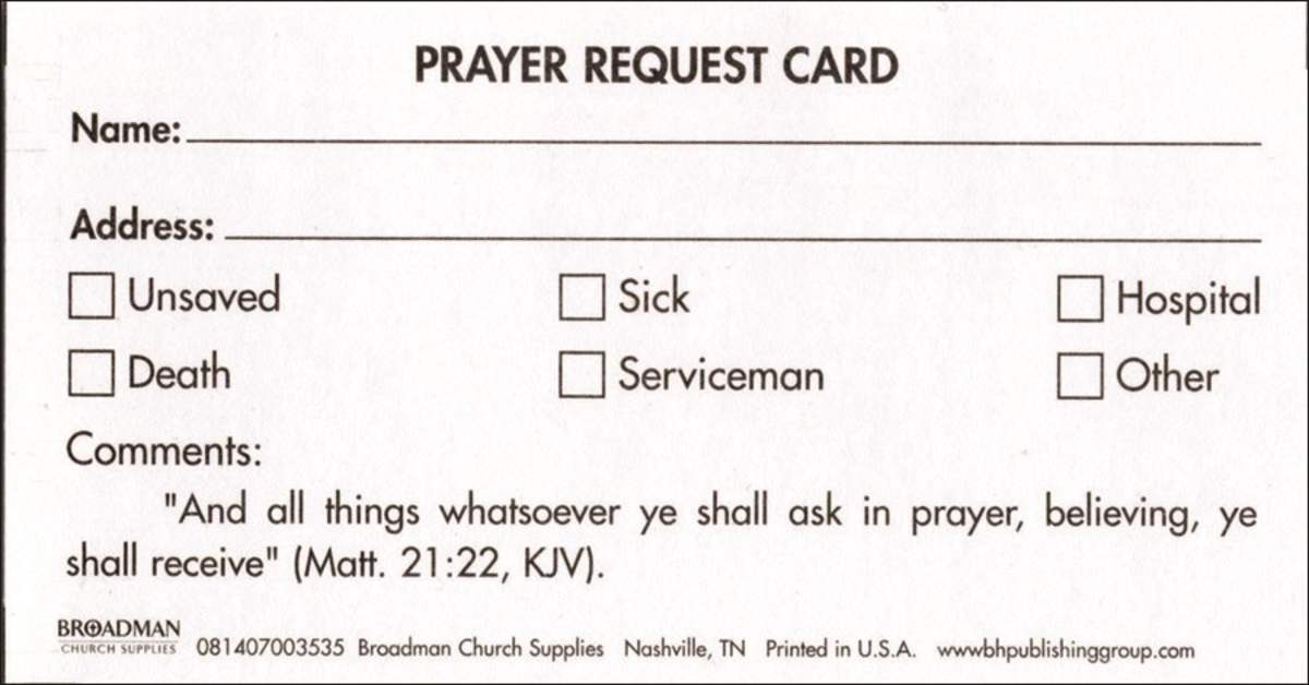 prayer requests example