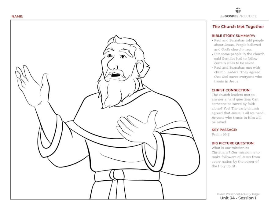 paul and barnabas told about jesus coloring pages