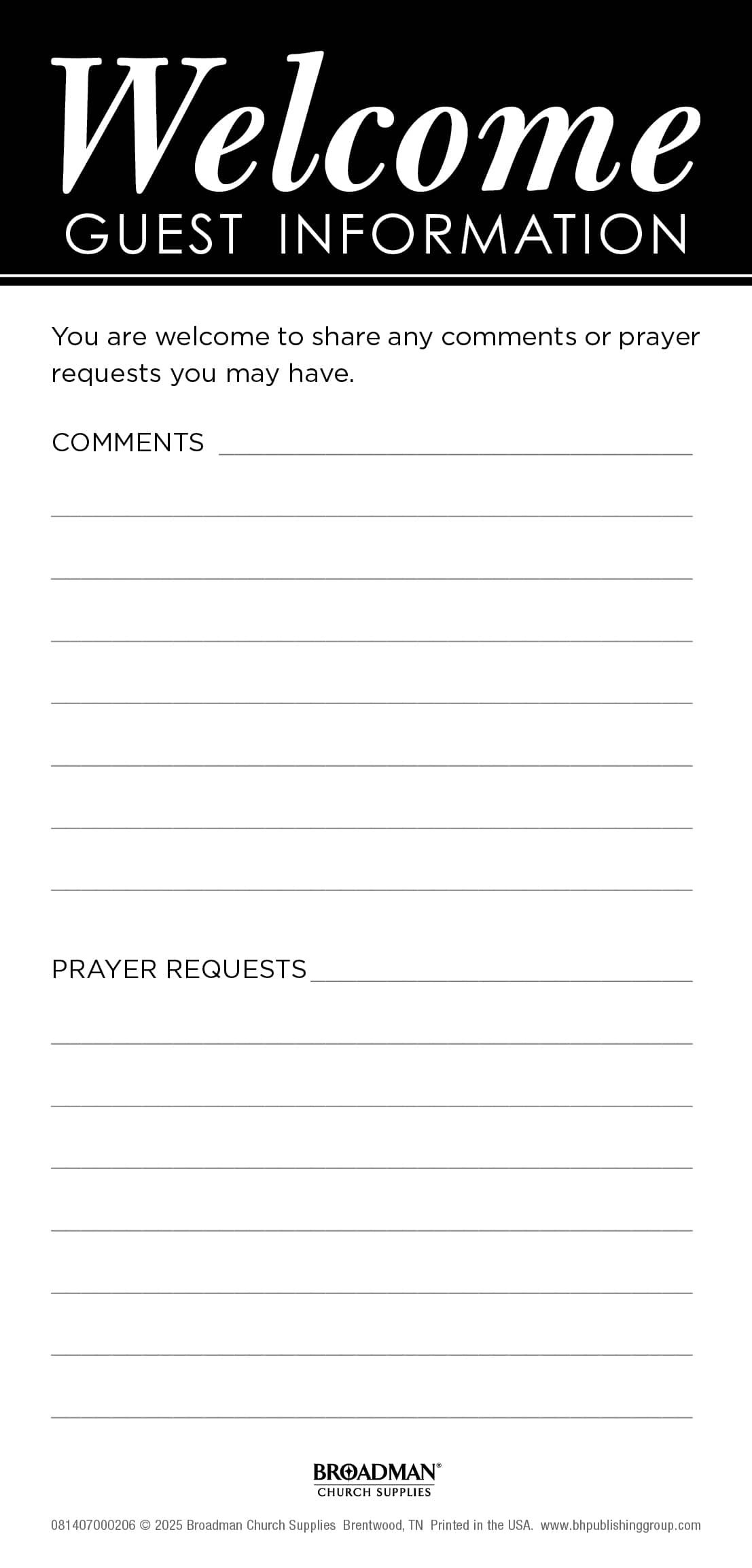 prayer request sign up sheet
