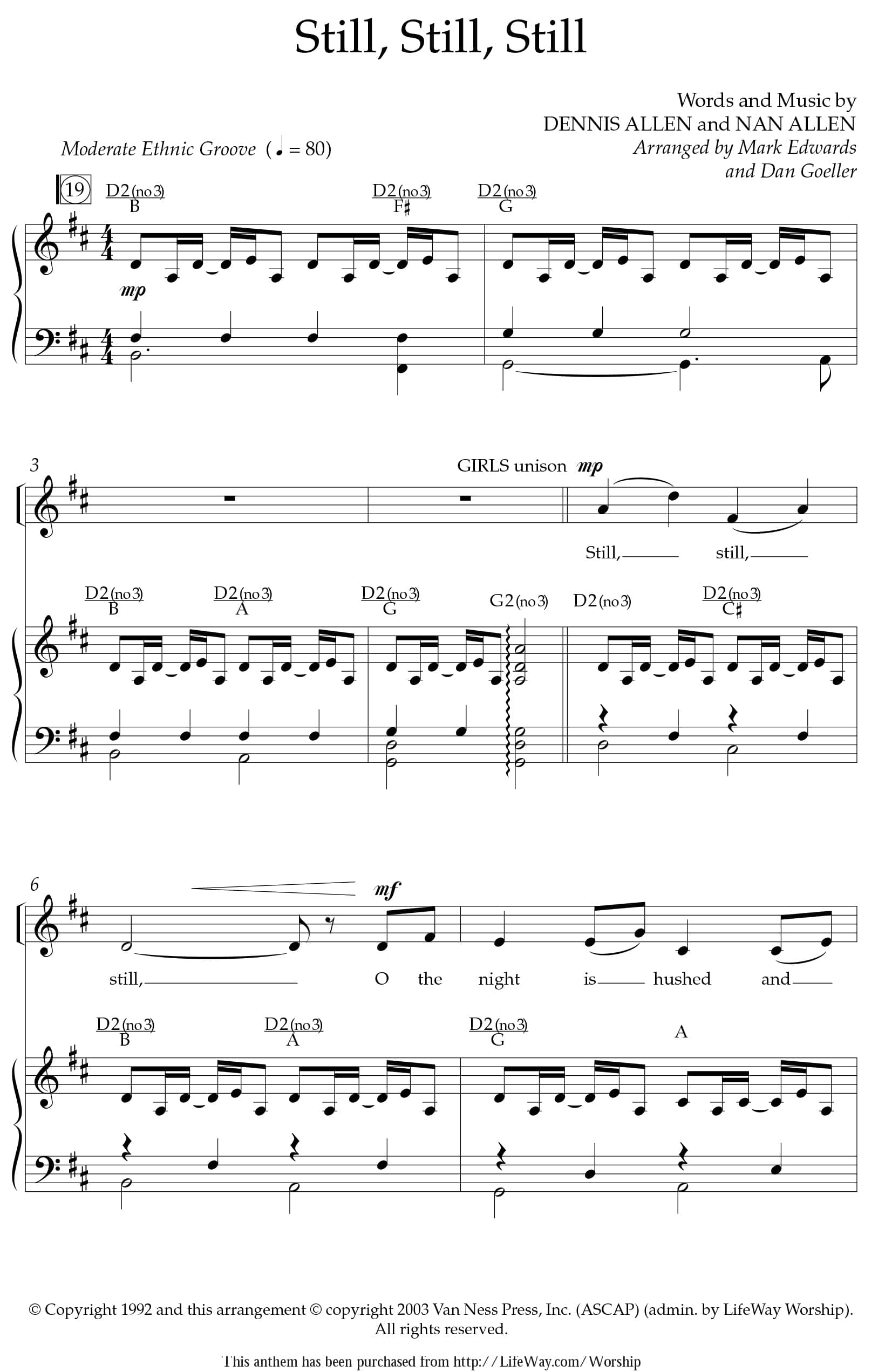 Still, Still, Still - Downloadable SATB Anthem | Lifeway