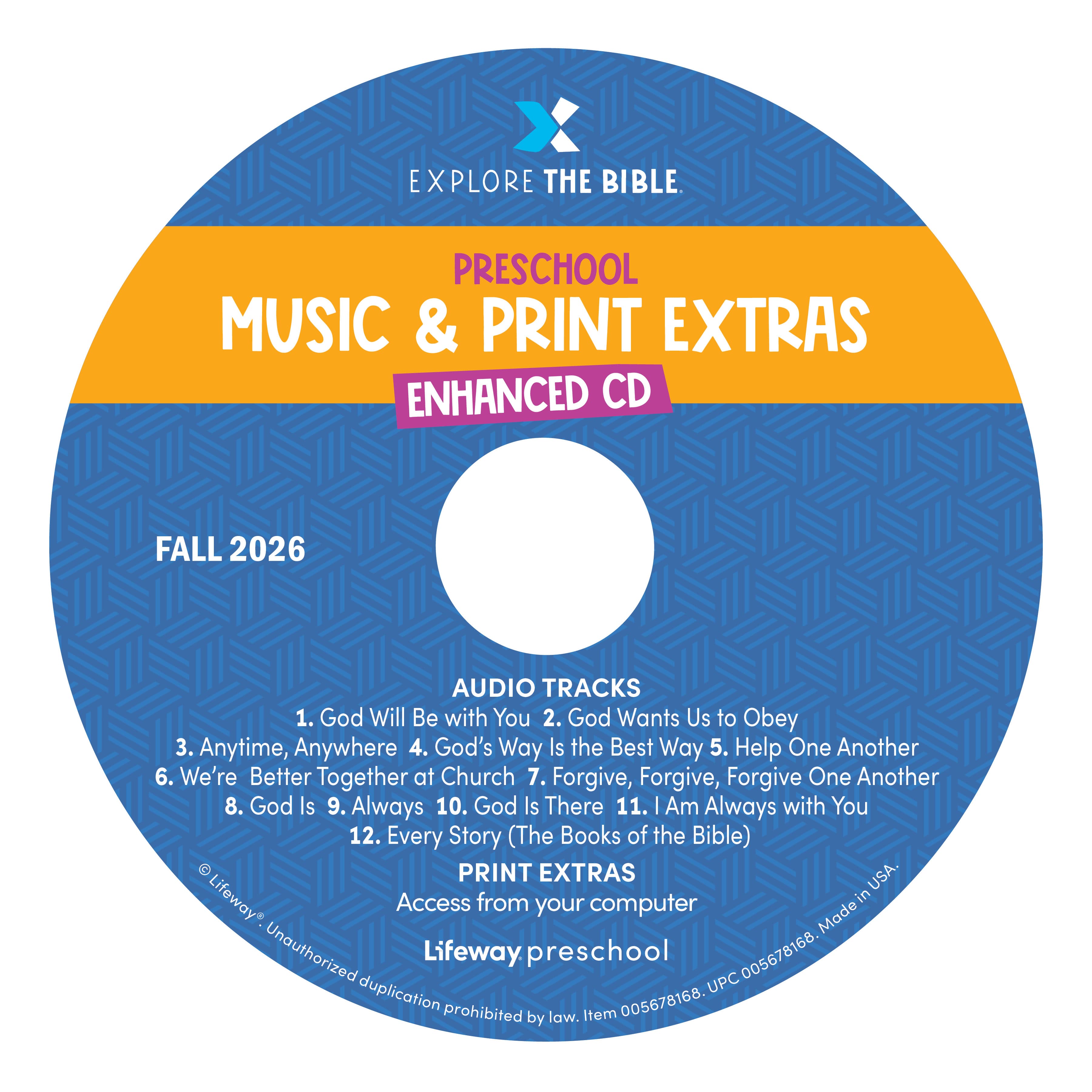 EXPLORE THE BIBLE Preschool Music and Print Extras - Fall 2026 | Lifeway