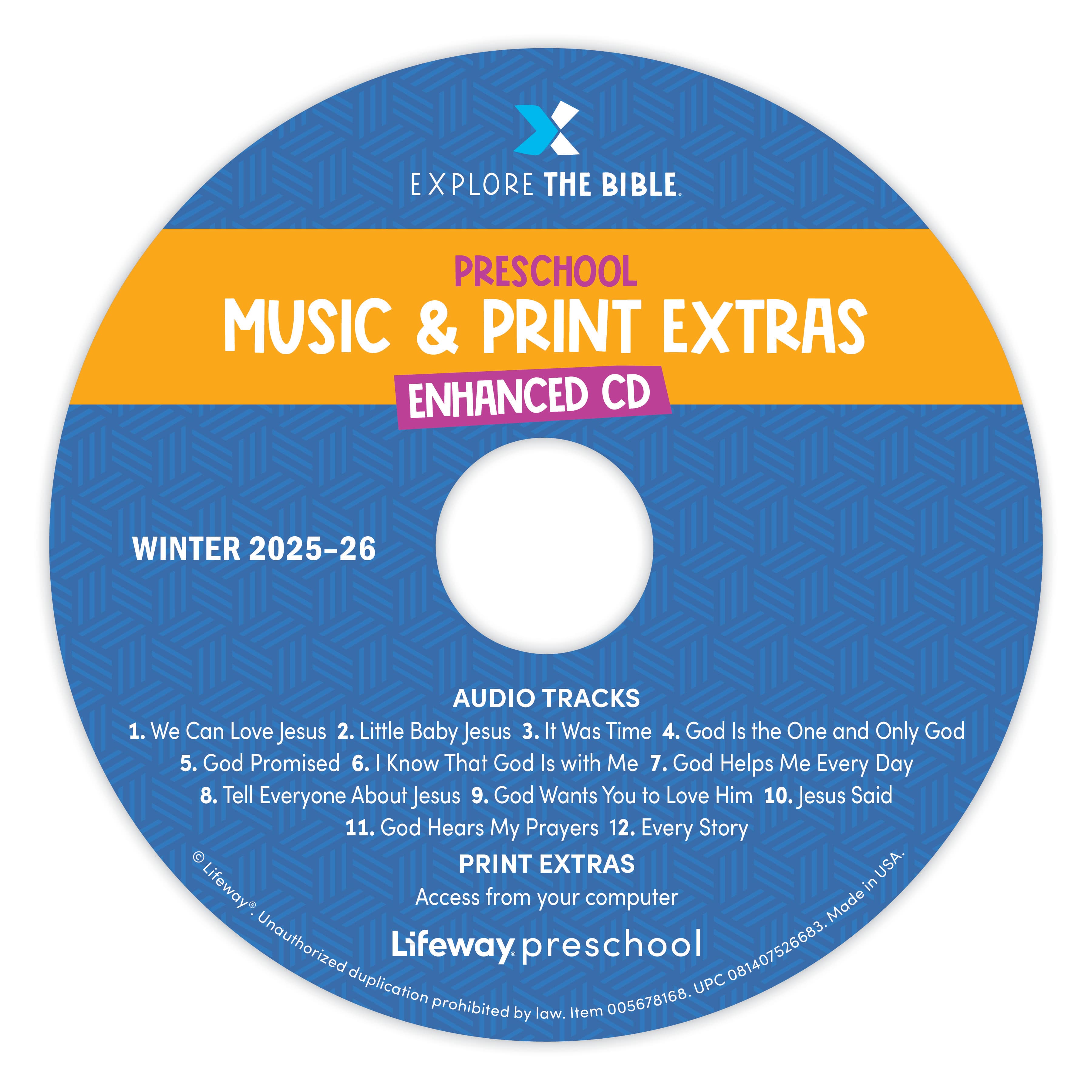 EXPLORE THE BIBLE Preschool Music and Print Extras - Winter 2026 | Lifeway
