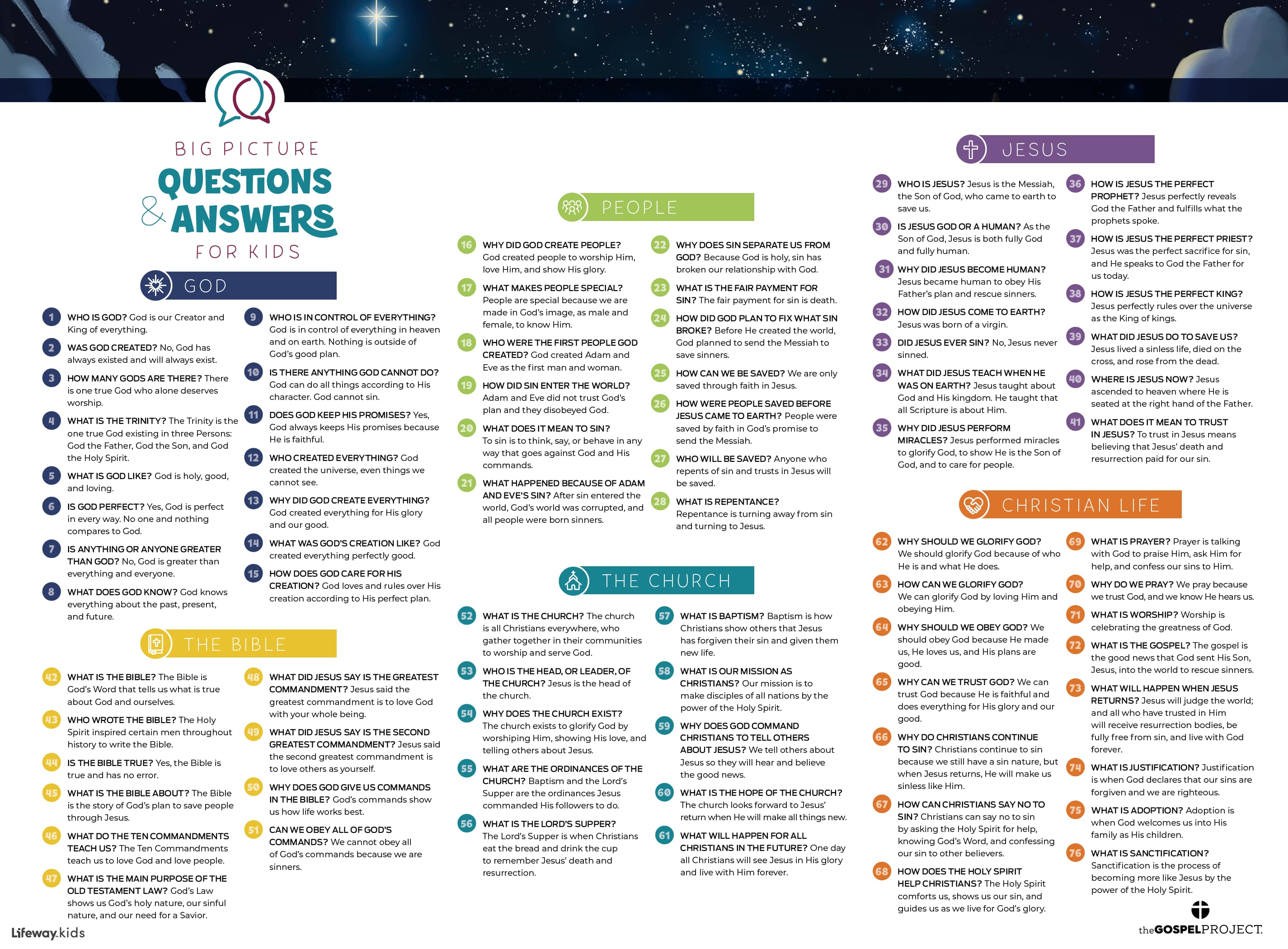 Big Picture Questions and Answers | Lifeway