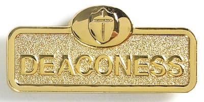 Deaconess Badge with Cross - Brass | Lifeway