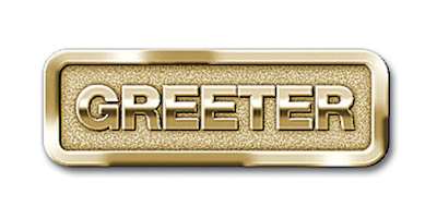 Greeter Badge - Brass Finish | Lifeway