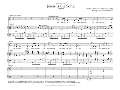 Jesus Is the Song - Downloadable Keyboard Arrangement (Min. 3) | Lifeway