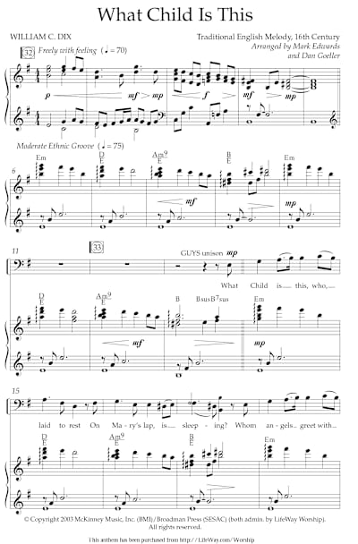 What Child Is This - Downloadable SATB Anthem | Lifeway