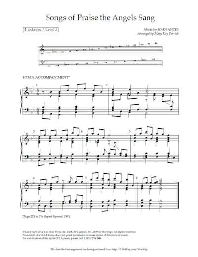 Songs of Praise the Angels Sang - Downloadable Handbell Arrangement ...