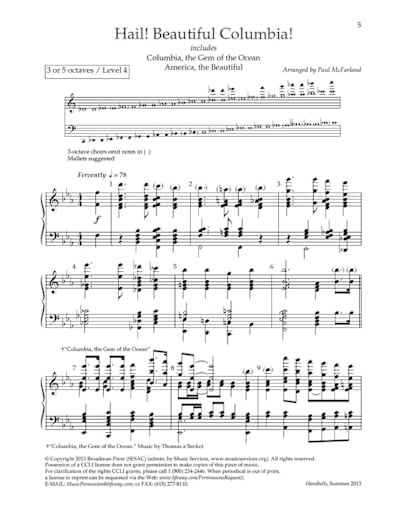 Hail! Beautiful Columbia! - Downloadable Handbell Arrangement | Lifeway