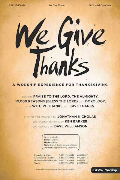 We Give Thanks - Downloadable Listening Track | Lifeway