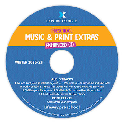 EXPLORE THE BIBLE Preschool Music and Print Extras - Winter 2026 | Lifeway
