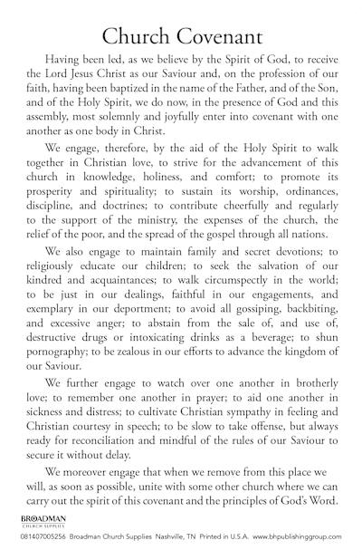 Church Covenant Card (Package of 100) | Lifeway