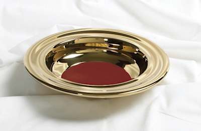 RemembranceWare Offering Plate with Red Felt - Brass | Lifeway