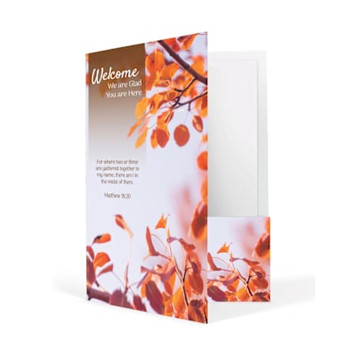 Welcome Folder: We Are Glad You Are Here - Fall (Package of 12) | Lifeway