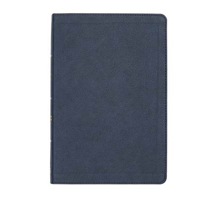 CSB Large Print Thinline Bible, Navy LeatherTouch | Lifeway