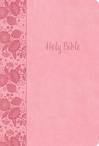 KJV Large Print Thinline Bible, Value Edition, Soft Pink LeatherTouch ...