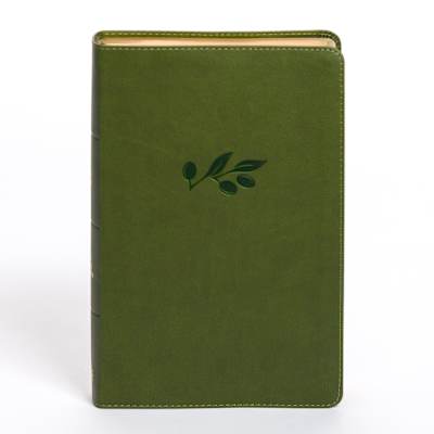KJV Personal Size Giant Print Bible, Olive LeatherTouch, Indexed | Lifeway