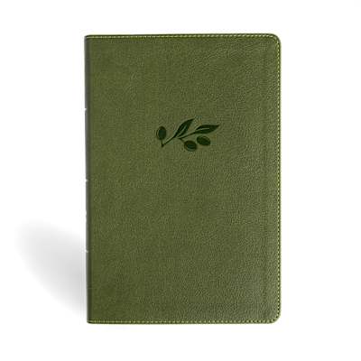 NASB Giant Print Reference Bible, Olive LeatherTouch | Lifeway